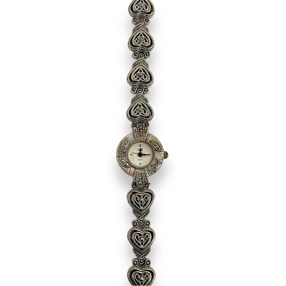 Vintage | Accessories | Vintage Laura Gayle Heart Detailed Watch | Poshmark